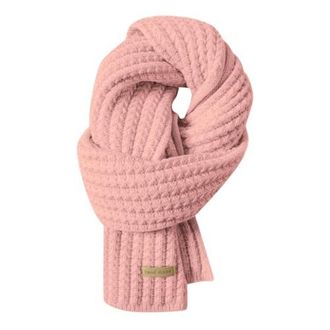 Generic Ch&acirc;le tricot&eacute; pour femme - &Eacute;charpe dhiver confortable avec laine &eacute;paisse pour couples, rose, Taille unique