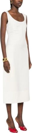 Jacquemus Femme, Robes, Blanc, Taille: 38 FR Tablier Dress