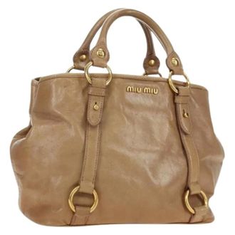 Miu Miu Sac &agrave; main Pre-owned - Femme - Pre-owned - Beige - Taille: ONE Size