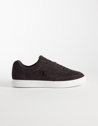 Calvin Klein Jeans - Cupsole-Sneaker aus Wildleder in Schwarz mit dicker Sohle