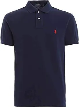 Ralph Lauren Mod. 710795080 Polo Piqué Manches Courtes Slim Fit Homme Bleu XXL