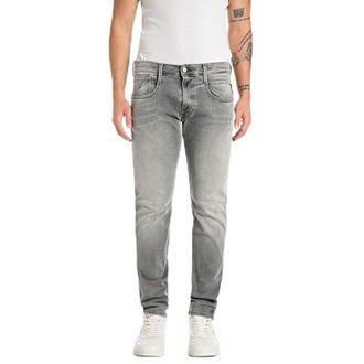 Replay Herren Jeans Anbass Slim-Fit Hyperflex mit Stretch, Gris (Medium Grey 096-1), 33W / 32L