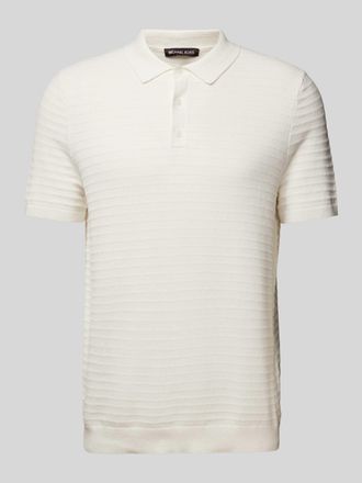 Michael Kors Regular Fit Poloshirt aus Baumwoll-Seiden-Mix Modell TUCK STRIPE