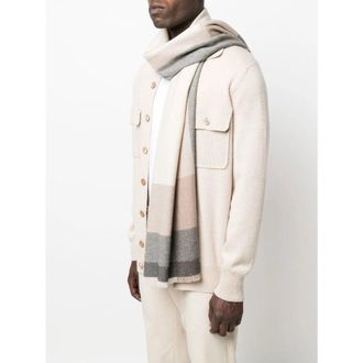 Brunello Cucinelli Wool-Cashmere Blend Scarf - Gray