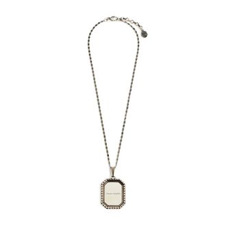 Alexander McQueen Plate Medallion Cameo Chain Necklace - - Accessories - Herren - Grau - ONE SIZE