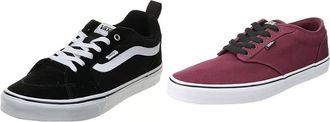 Vans Herren Filmore Sneaker, Schwarz (Suede/Canvas), 41 EU Doheny ((Canvas) Black/White 187), 47