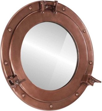 vidaXL Vidaxl - Miroir en forme de hublot mural &Oslash;38 cm aluminium et verre