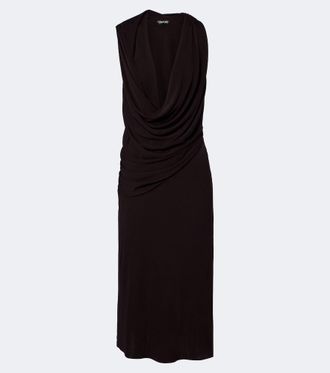 Tom Ford Robe midi &agrave; col b&eacute;nitier