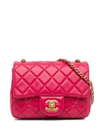 Chanel mini sac à bandoulière Pearl Crush Single Flap (2019) - Rose