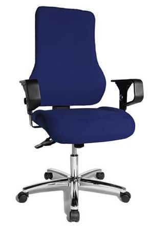 Topstar Topstar TO29XG26 Top Point SY Deluxe, Bürostuhl, Schreibtischstuhl, ergonomisch, inkl. Armlehnen, Bezug, blau, 115 x 55 x 45