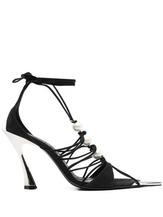 MUGLER sandales Fang 100 mm - Noir