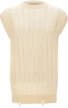 Laneus Homme, Pulls, Blanc, Taille: S Gilet en maille