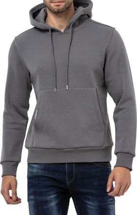Cipo & Baxx Herren Hoodie Sweatshirt CL557 Anthrazit - Stylischer Pullover im Casual Streetwear Look mit Kapuze & K&auml;ngurutasche - Bequemes Oberteil f&uuml;r Alltag & F