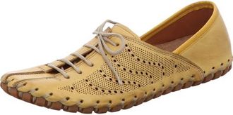 Gemini Chaussure &agrave; Lacets pour Femmes en Cuir 031218-02, Pointure:41 EU, La Couleur:Jaune