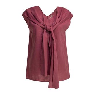 Max Mara Draped Tie Neck Top - - Blouses & Shirts - Damen - Rosa - 2XS