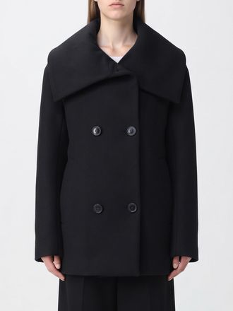 Balenciaga Kurzer Zweireiher-Mantel aus reiner Merinowolle mit klassischem Kragen