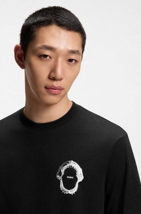 HUGO BOSS T-Shirt Regular Fit, R&uuml;ckdruck, Rundhalsausschnitt