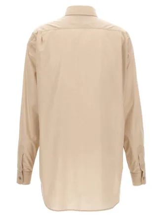 Moschino Cotton with Patch Pocket Shirt - Beige