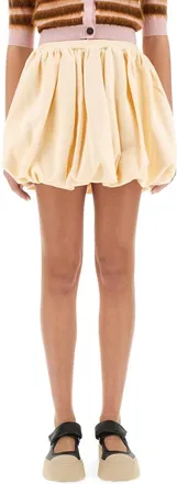 Marni Balloon Cotton Skirt - Beige