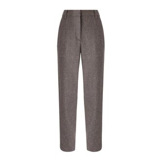Genny Slim-fit Hosen - - Trousers - Damen - Braun - S