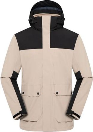 Generic Veste dhiver imperm&eacute;able pour homme avec doublure isolante amovible et coupe-vent &agrave; capuche, kaki, XXL