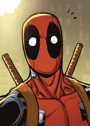 Komar Wandbild- Marvel Deadpool Holup - Gr&ouml;&szlig;e 50 x 70 cm - Poster, Kinderzimmer, Dekoration - gerollt ohne Rahmen, Rot