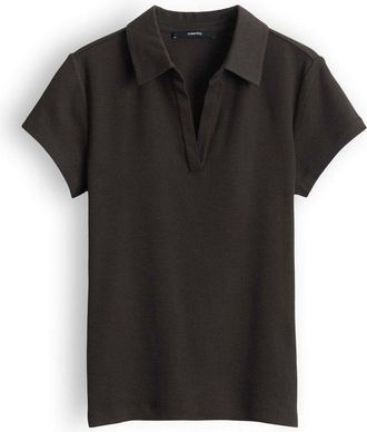 someday Kurzarmshirt Kleoh Polo aus Jersey mit Polokragen Mit Polokragen und softer Rippenstruktur