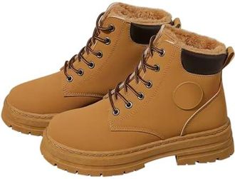 Generic Bottines Homme Montante Chaussures Randonn&eacute;e Marche Plates Lacets Doublure Peluche Chaude Semelle Antid&eacute;rapante Pour Trekking et Activit&eacute;s Ext&eacute;rieures