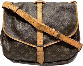 Louis Vuitton Pre-owned Saumur Monogram Sac Bandouli&egrave;re - Femme - Pre-owned - Brun - Taille: ONE Size