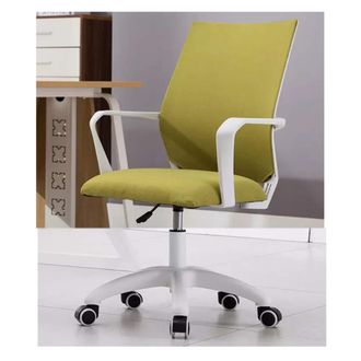 Generic Ergonomischer B&uuml;rostuhl mit Stoffr&uuml;ckenlehne, Rollen, festen Armlehnen und Schaumstoffpolstern in elegantem Schwarz