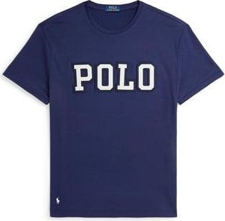 Polo Ralph Lauren rechte Baumwollrunde T -Shirt - Blau