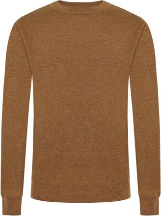 Tom Rusborg Weicher Rundhalspullover aus Merinowolle und Kaschmiranteil in