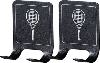Generic Racket mit 2 St&uuml;ck - Wandhalterung f&uuml;r Tennisschl&auml;ger, Befestigung f&uuml;r klebrige Schl&auml;ger ohne Punch, geeignet f&uuml;r Badminton, Tischtennis und andere Sp