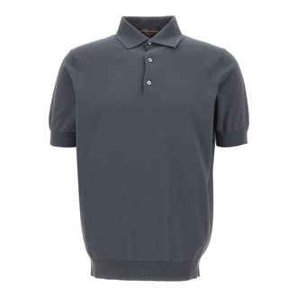 FILIPPO DE LAURENTIIS Homme, Pulls, Gris, Taille: 3XL Polo en cr&ecirc;pe de coton