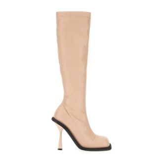ADĀMO Andrea Adamo Femme, Chaussures, Beige, Taille: 37 EU Bottes hautes &agrave; bout carr&eacute;