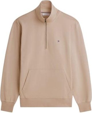 Tommy Hilfiger Pull droit &agrave; col montant zipp&eacute; en coton