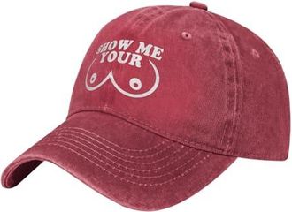 Generic Casquette Trucker Montre-Moi Tes Seins Respirante Casquettes De Golf S&eacute;chage Rapide Visiere pour Femmes P&ecirc;che Randonn&eacute;e