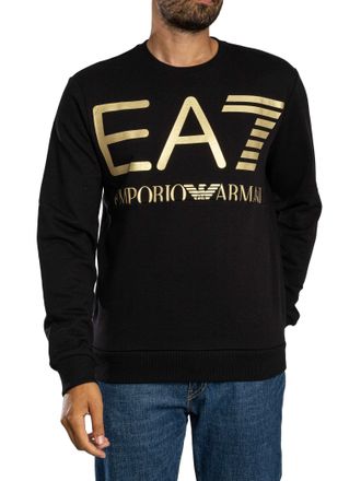 Emporio Armani Sweatshirt Mit Gro&szlig;em Logo-Grafik, Schwarz