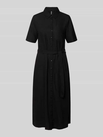 Pieces Figurumspielendes Freizeitkleid aus Viskose-Leinen-Mix Modell PIA