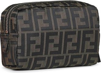 Fendi FF Zucca Canvas Pouch - Brown