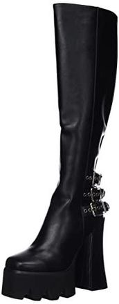 Lamoda Minimal, Knee High Boot Femme, Black PU, 39 EU