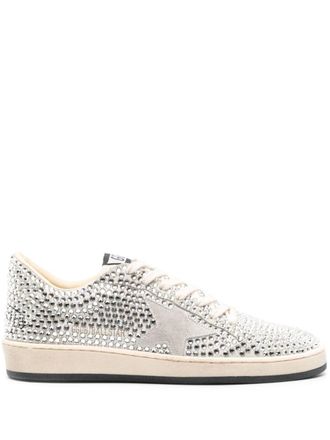 Golden Goose Ball Star Sneakers mit Strass - Grau