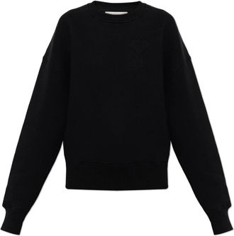 Ami Femme, Sweatshirts et sweats &agrave; capuche, Noir, Taille: 38 FR SweaT-shirt en coton avec logo rond