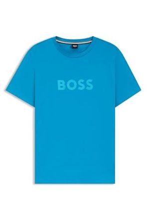 BOSS Hommes T-Shirt RN T-Shirt en Jersey de Coton avec Logo imprim&eacute;