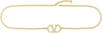 Valentino Garavani Femme, Accessoires, Jaune, Taille: M VLogo Signature Chain Belt