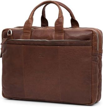 Lucl&eacute;on Sac pour ordinateur portable Montr&eacute;al XL en cuir brun