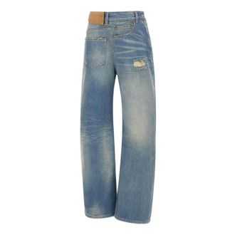 Maison Margiela Femme, Jeans, Bleu, Taille: W29 Twist Wide Leg Jeans