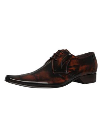 Jeffery West Derby Polierte Lederschuhe, Braun