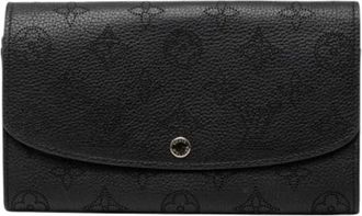 Louis Vuitton Portefeuille Pre-owned Mahina &agrave; rabat - Femme - Pre-owned - Noir - Taille: ONE Size