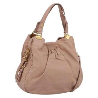 Miu Miu Sac port&eacute; &eacute;paule doccasion - Femme - Pre-owned - Beige - Taille: ONE Size